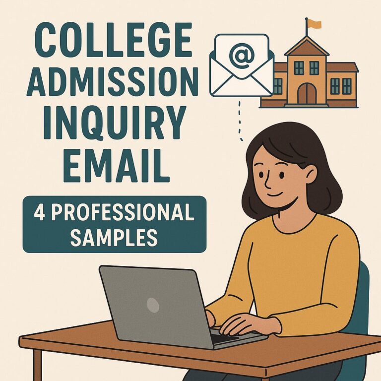 College Admission Inquiry Email: 4 Professional Samples & Writing Tips
